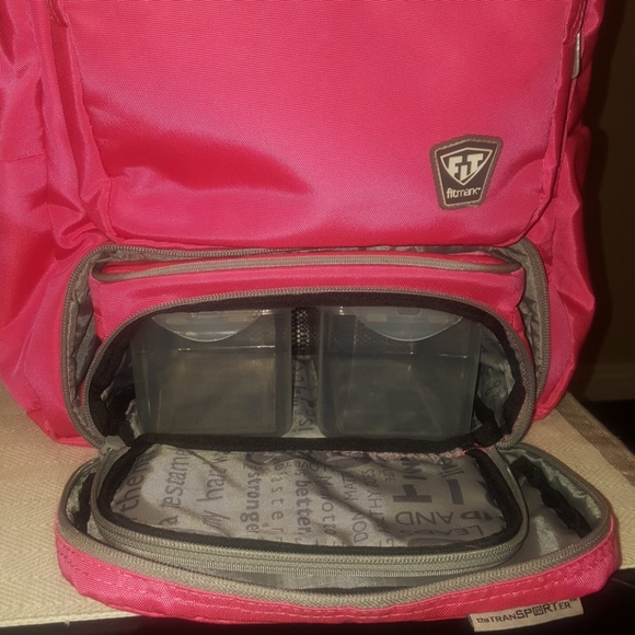 fitmark | Bags | Fitmark Neon Pink Transporter Meal Prep Backpack ...